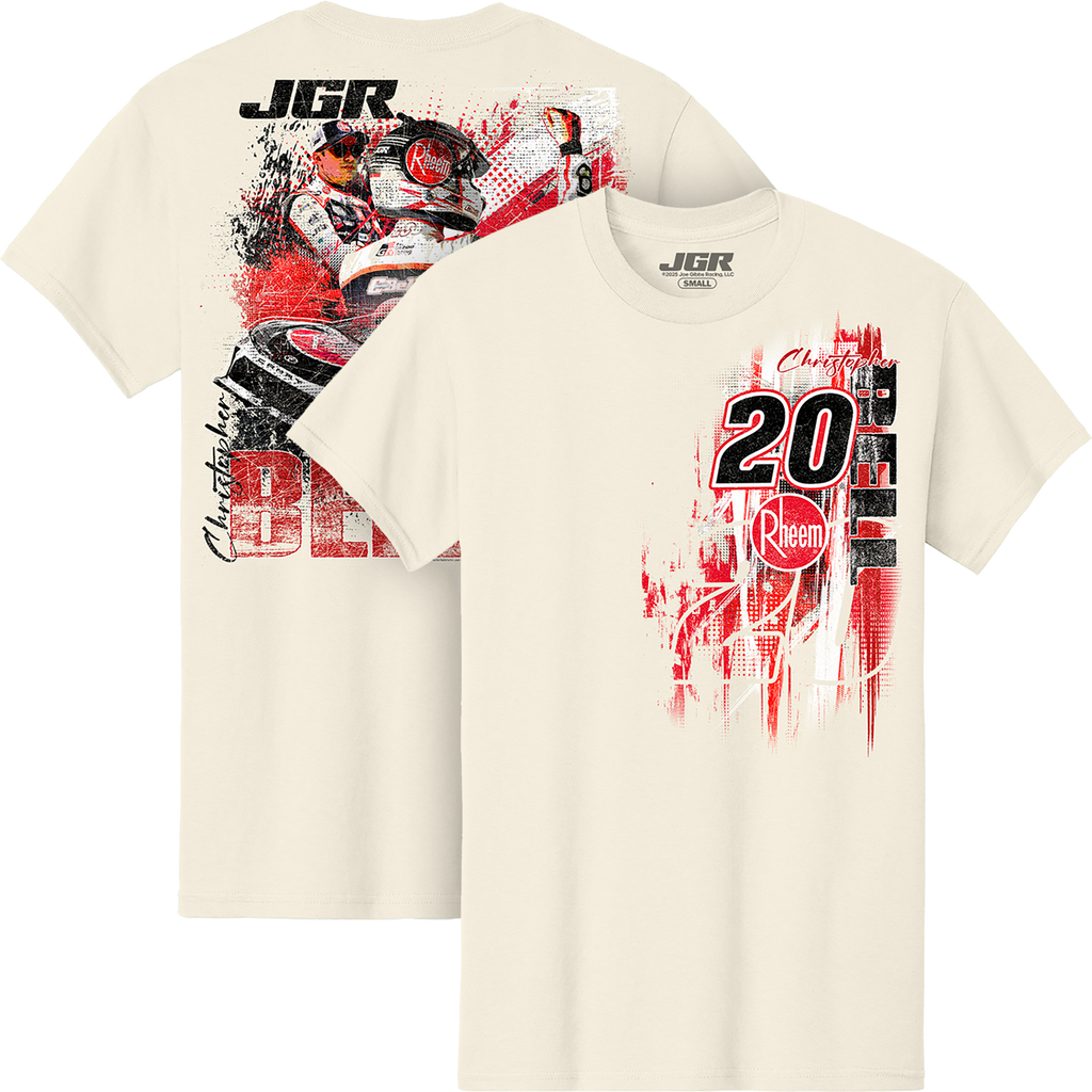 Christopher Bell Rheem Natural 2025 Two Spot Car Tee – Joe Gibbs Racing ...