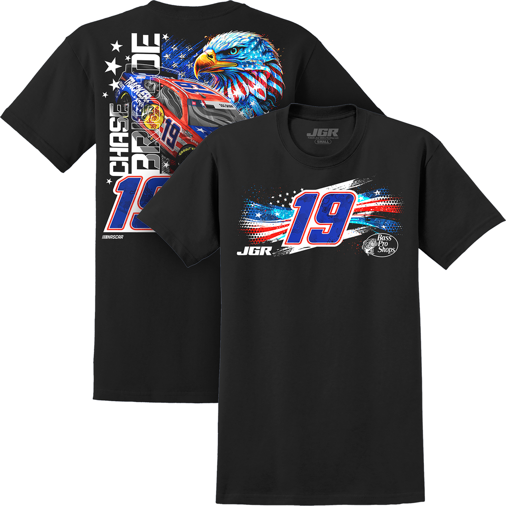 Chase Briscoe #19 RWB Bass Pro Shops Adult Patriotic 2 spot Tee – Joe ...