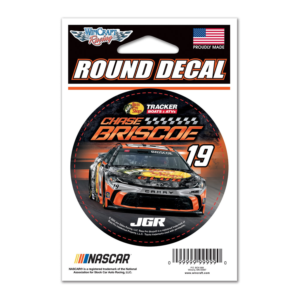 Chase Briscoe Round Vinyl Decal 3" x 3 – Joe Gibbs Racing Store