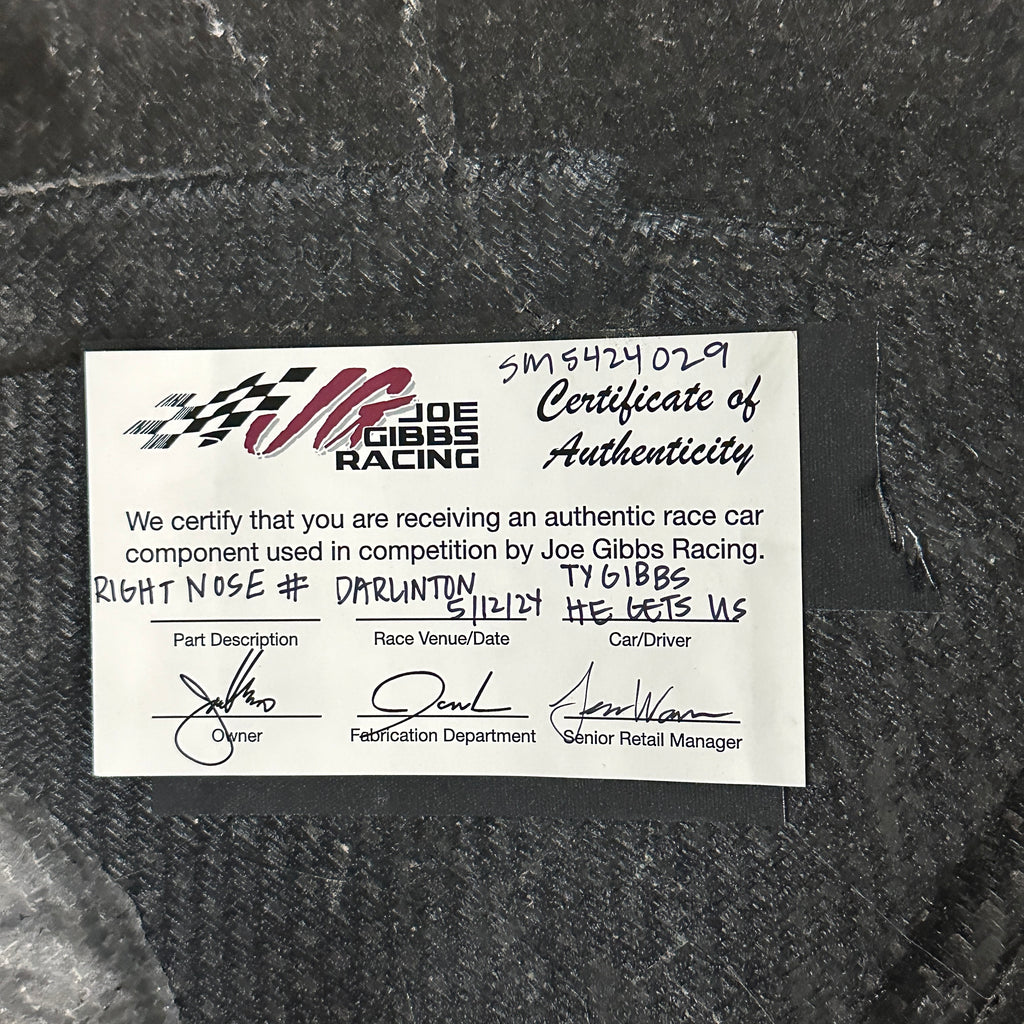 *AUTOGRAPHED* Ty Gibb's - He Gets Us - Right Nose Number - Darlington ...