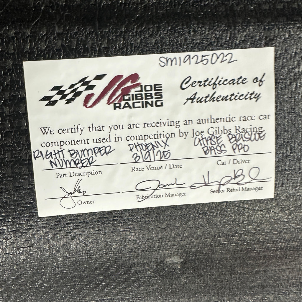 Chase Briscoe Right Bumper Number - Phoenix 3/9/25 – Joe Gibbs Racing Store