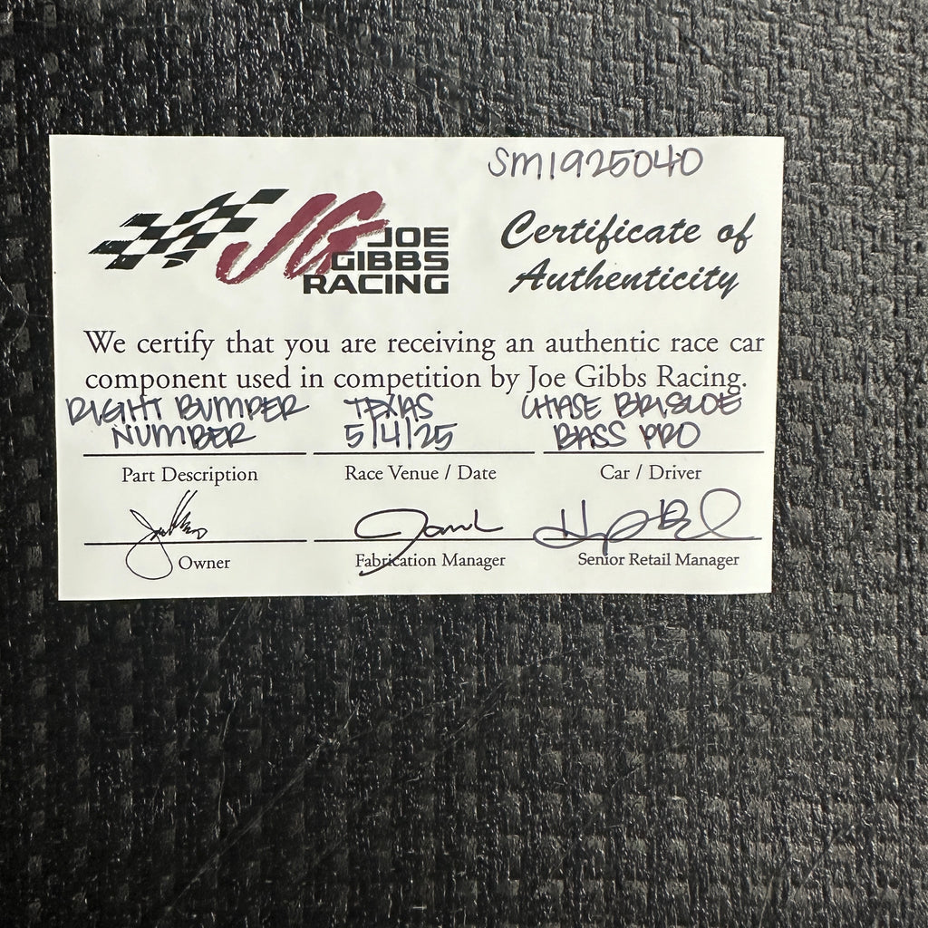Chase Briscoe Right Bumper Number - Texas 5/4/25 – Joe Gibbs Racing Store