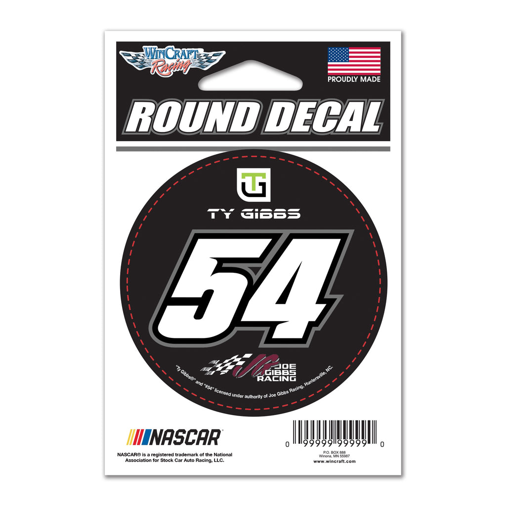 Ty Gibbs No. 54 3" Round Decal – Joe Gibbs Racing Store
